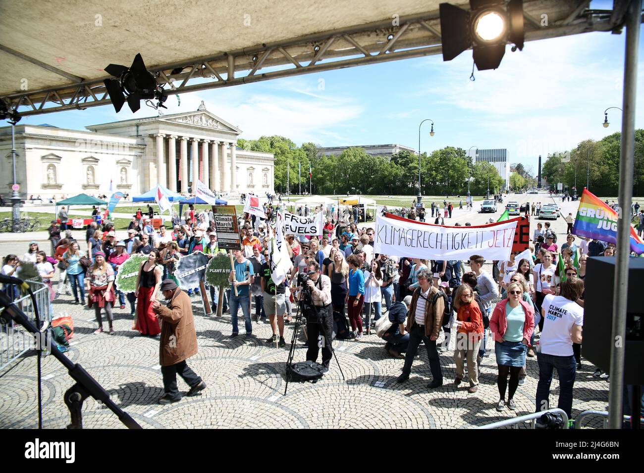 On May 6, 2017 hundreds joined the Climate march in Munich, Germany ...