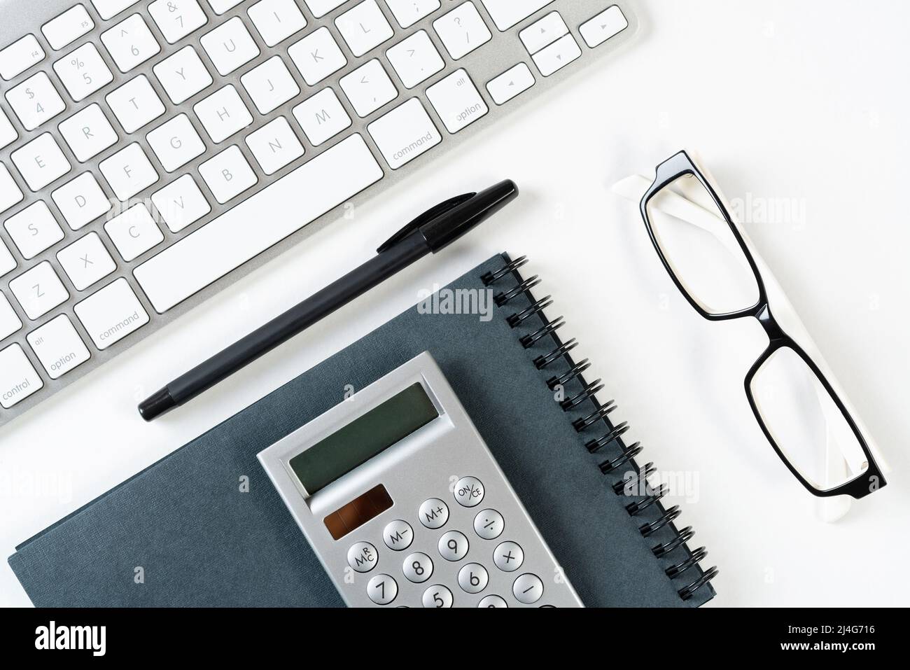 Still life of accountant office workspace Stock Photo - Alamy
