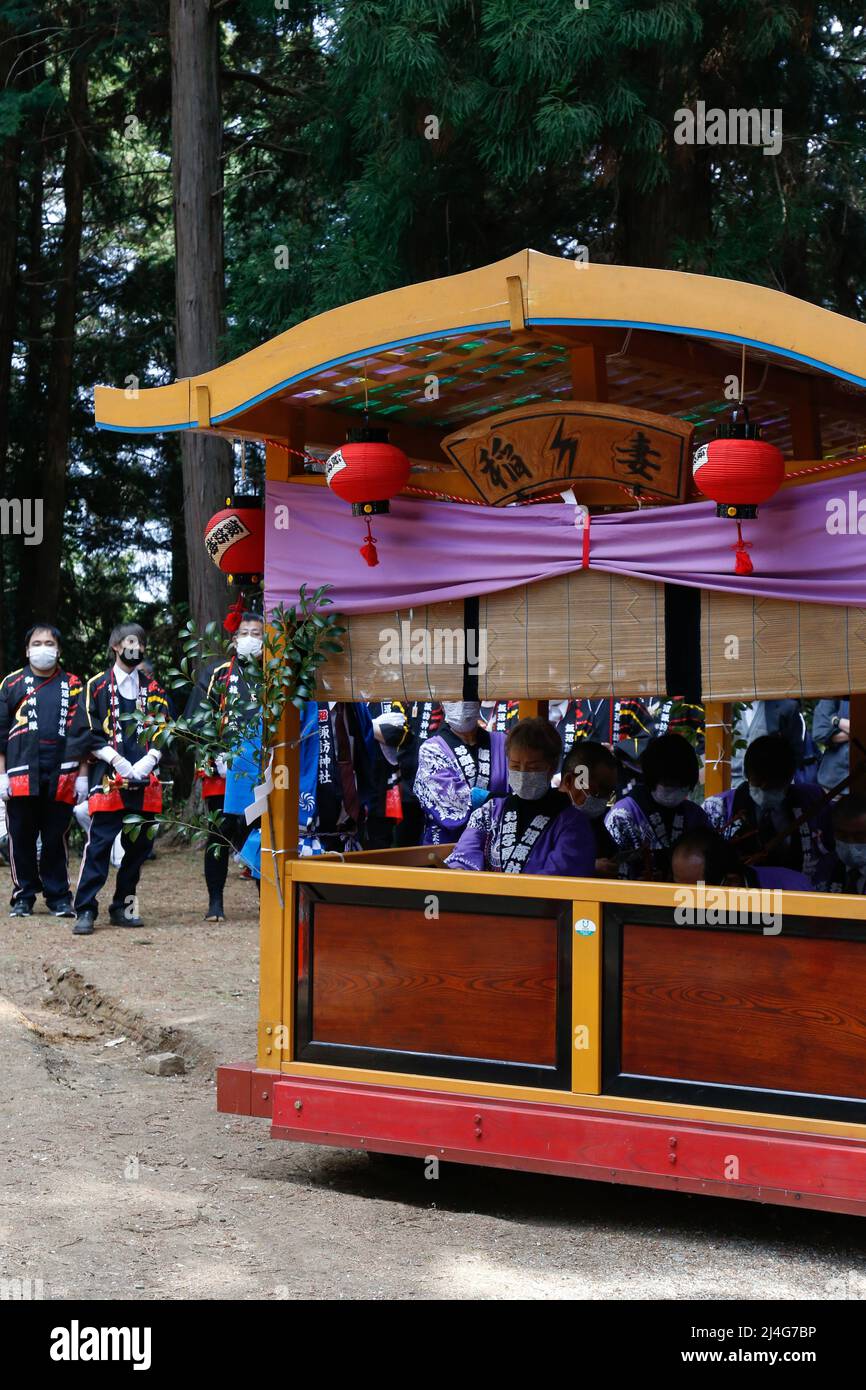iida, nagano, japan, 2022/09/04 , musicians who accompany the event ...