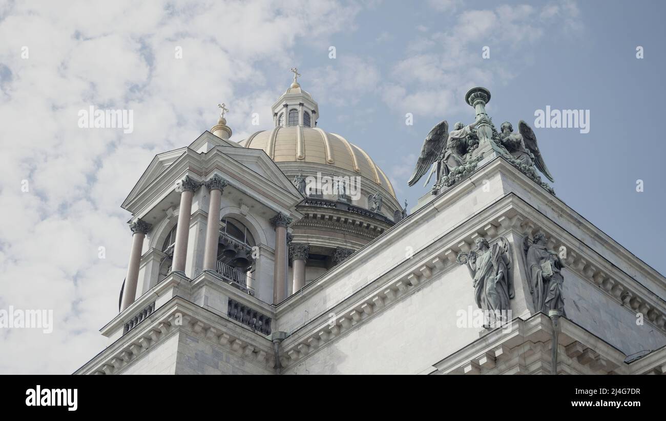 St. Isaac's Cathedral. Action. The beautiful roof of one of the ...