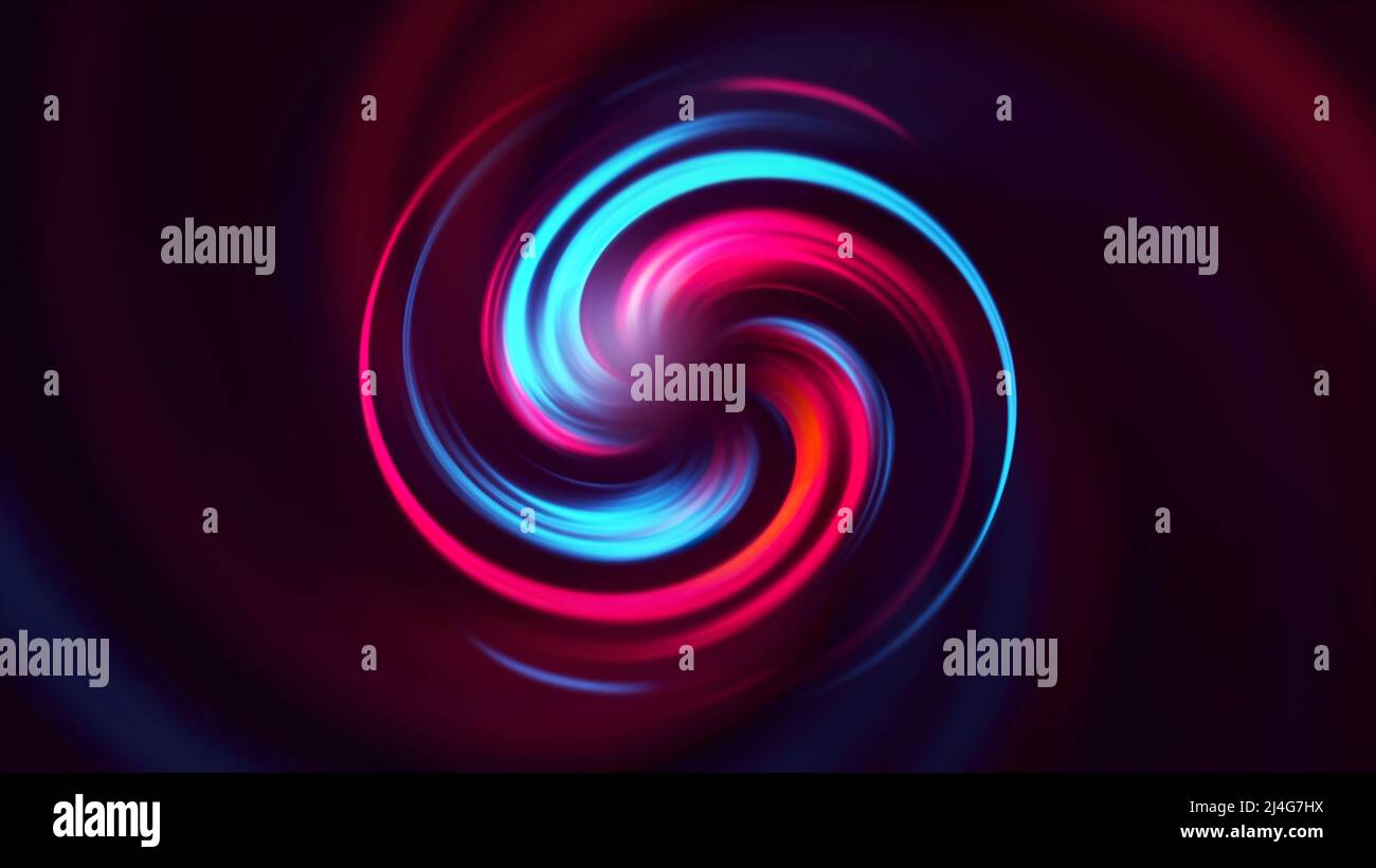 Moving spiral in shape of ball on dark background. Motion. Magic ball ...