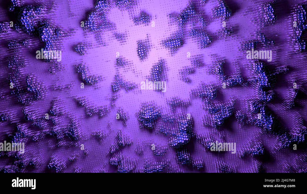 Abstract pulsating waves of soft pink matte material. Design. Purple ...