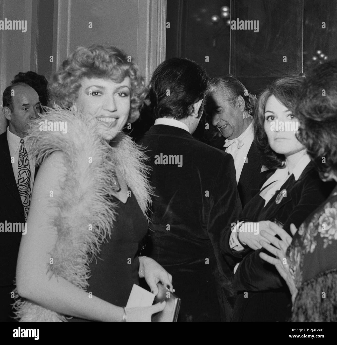 Bucharest, Romania, 1980. Singer Corina Chiriac (left) at the after ...