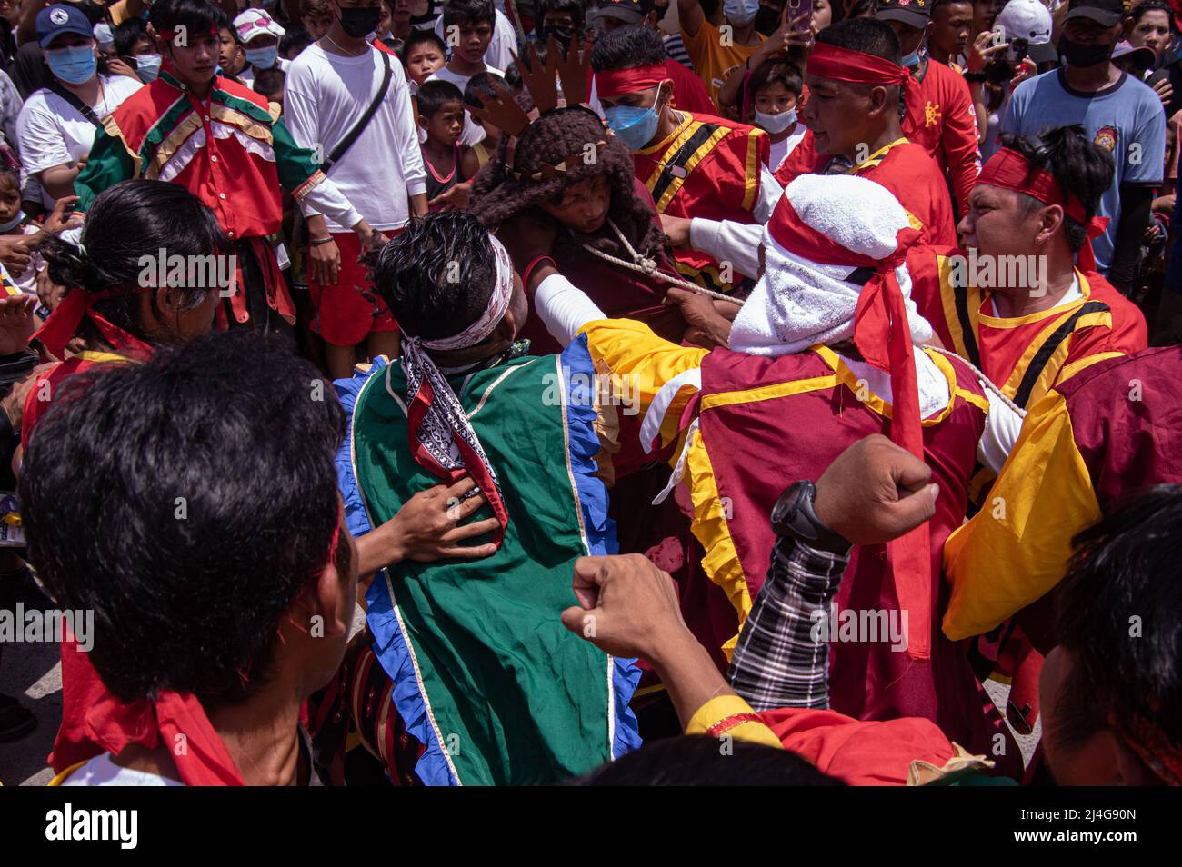 A penitent portrays Jesus Christ during a "Senakulo" or Passion of the ...