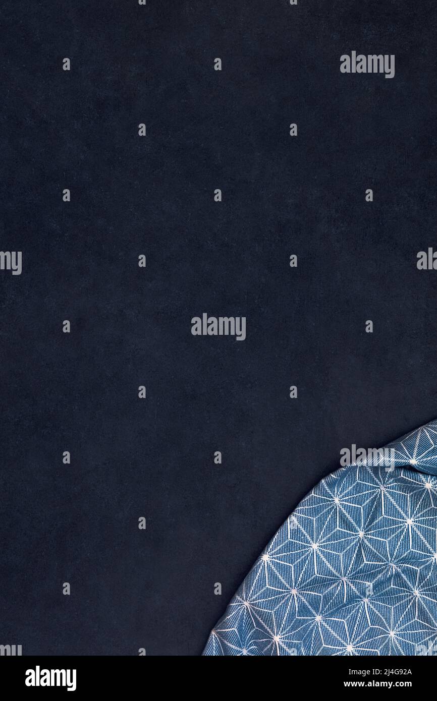 textile cloth with star pattern. Pattern on wipe against dark ...