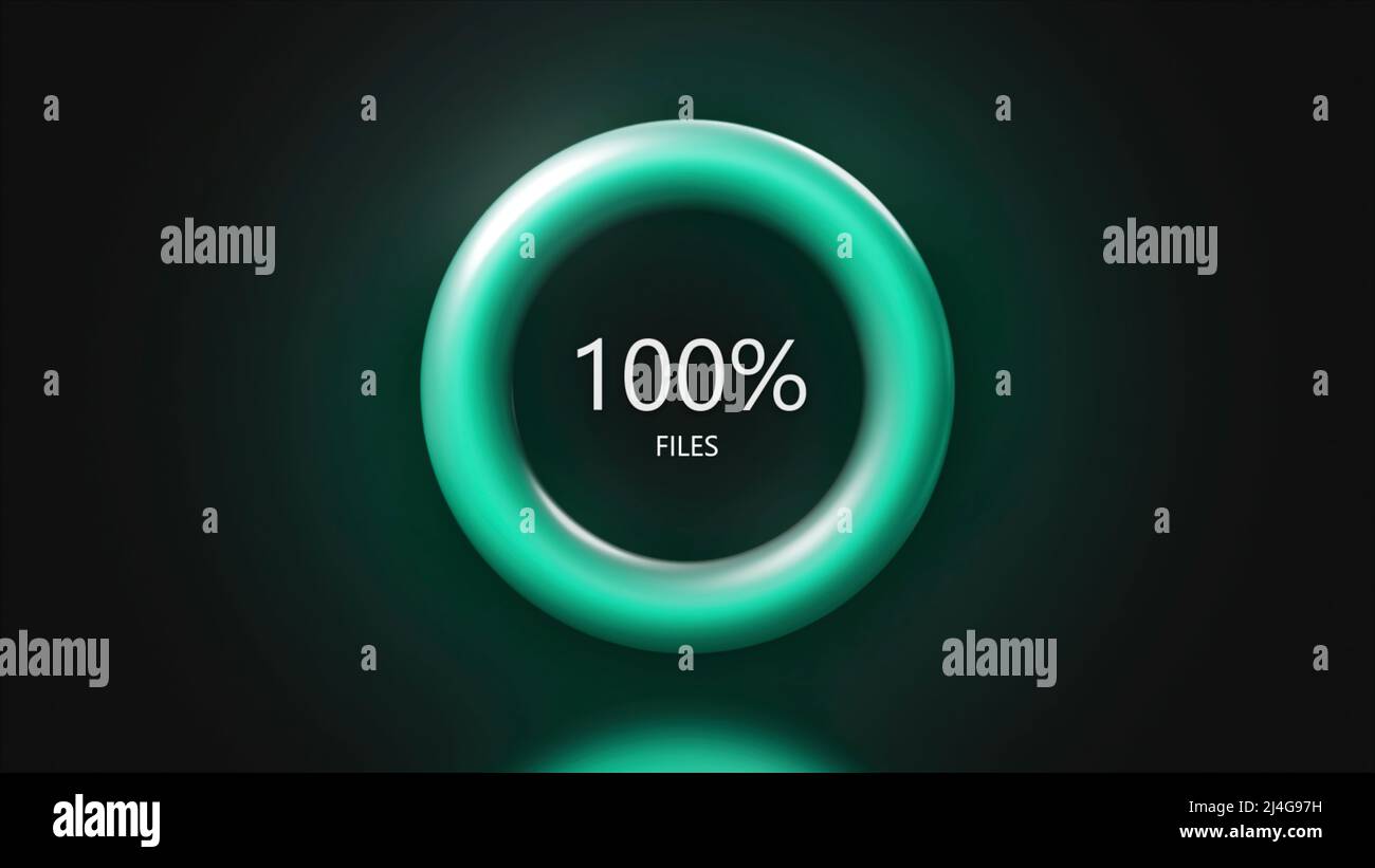 Loading process to complete. Motion. Futuristic loading screen with 0 ...