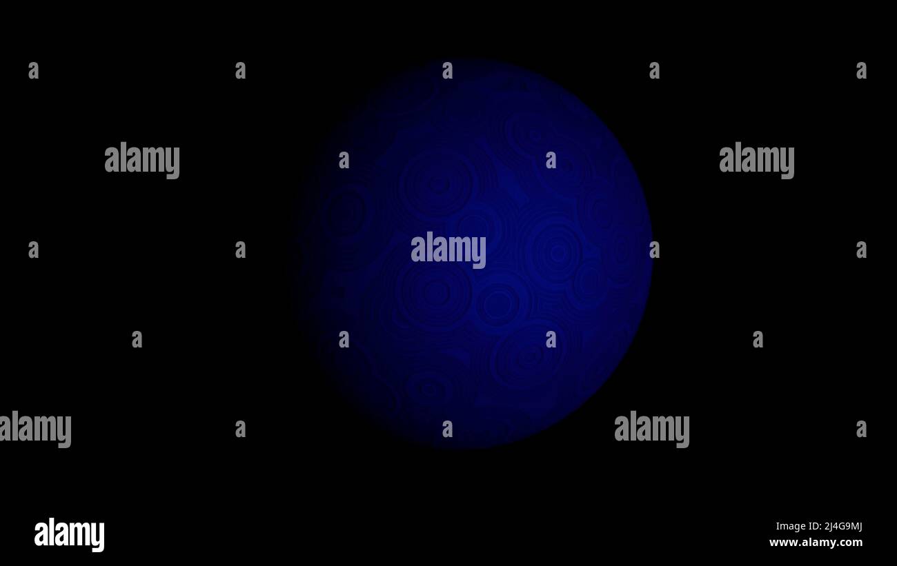 Little dark blue planet isolated in deep space. Design. Concept of ...