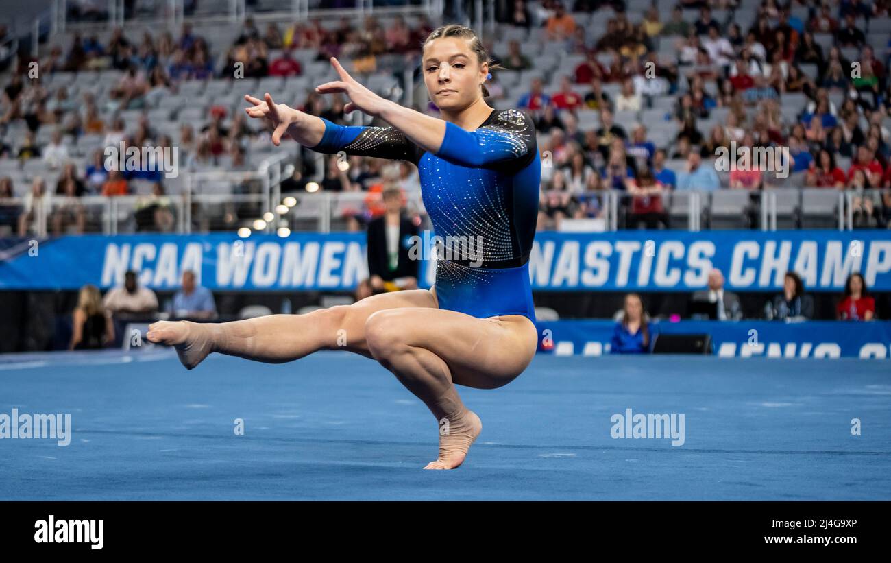 The University of Florida's Megan Skaggs executes a Wolf turn and takes ...