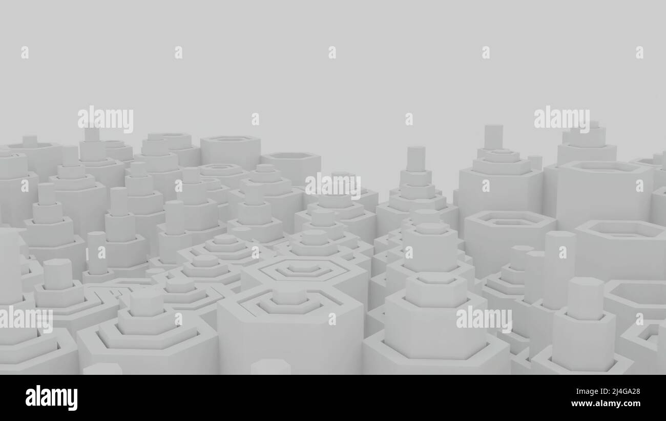 Animation of moving cylinders of different size in a wave monochrome ...