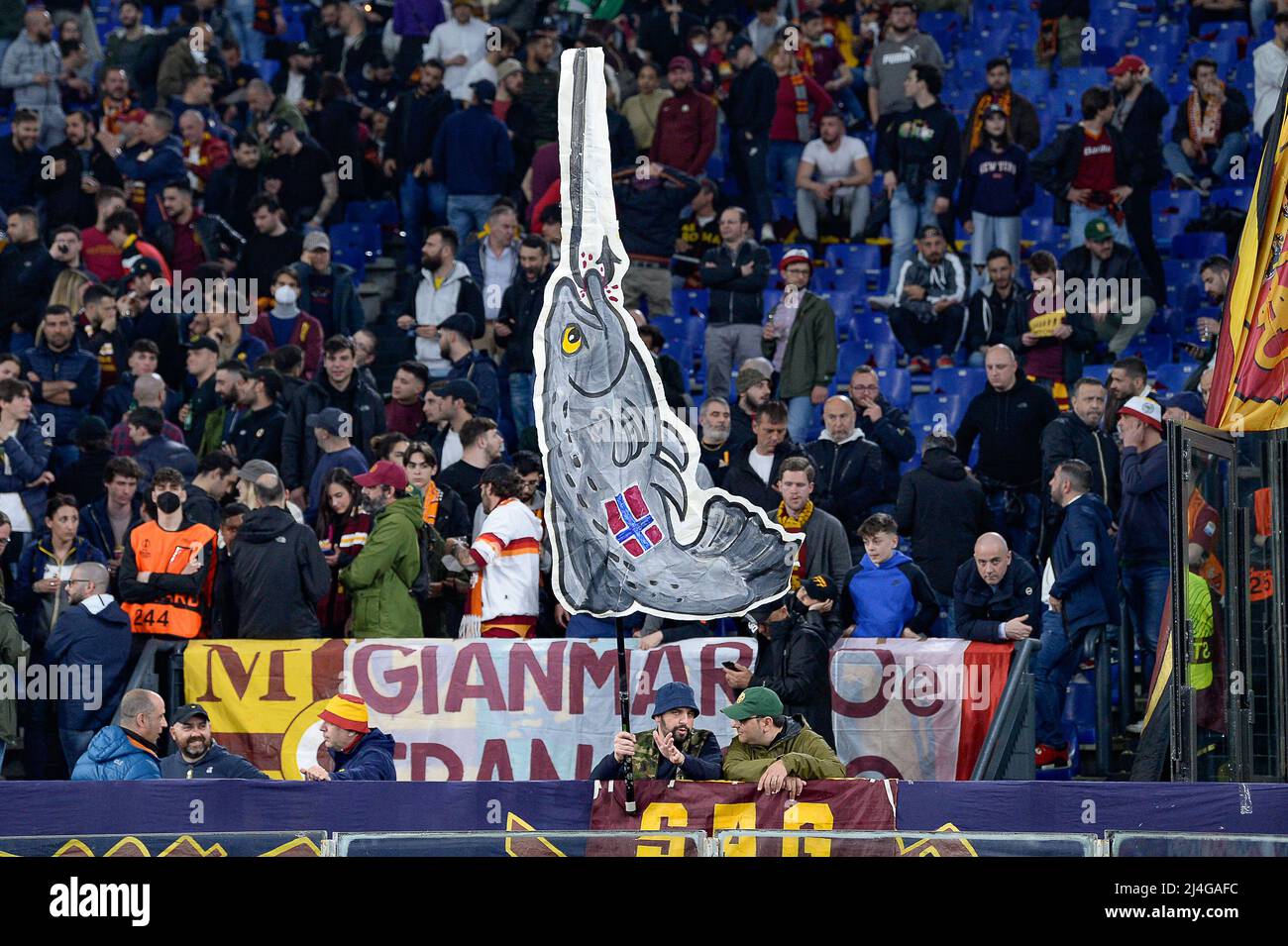 Roma’s supporters during football Uefa Europa Conference League Match ...