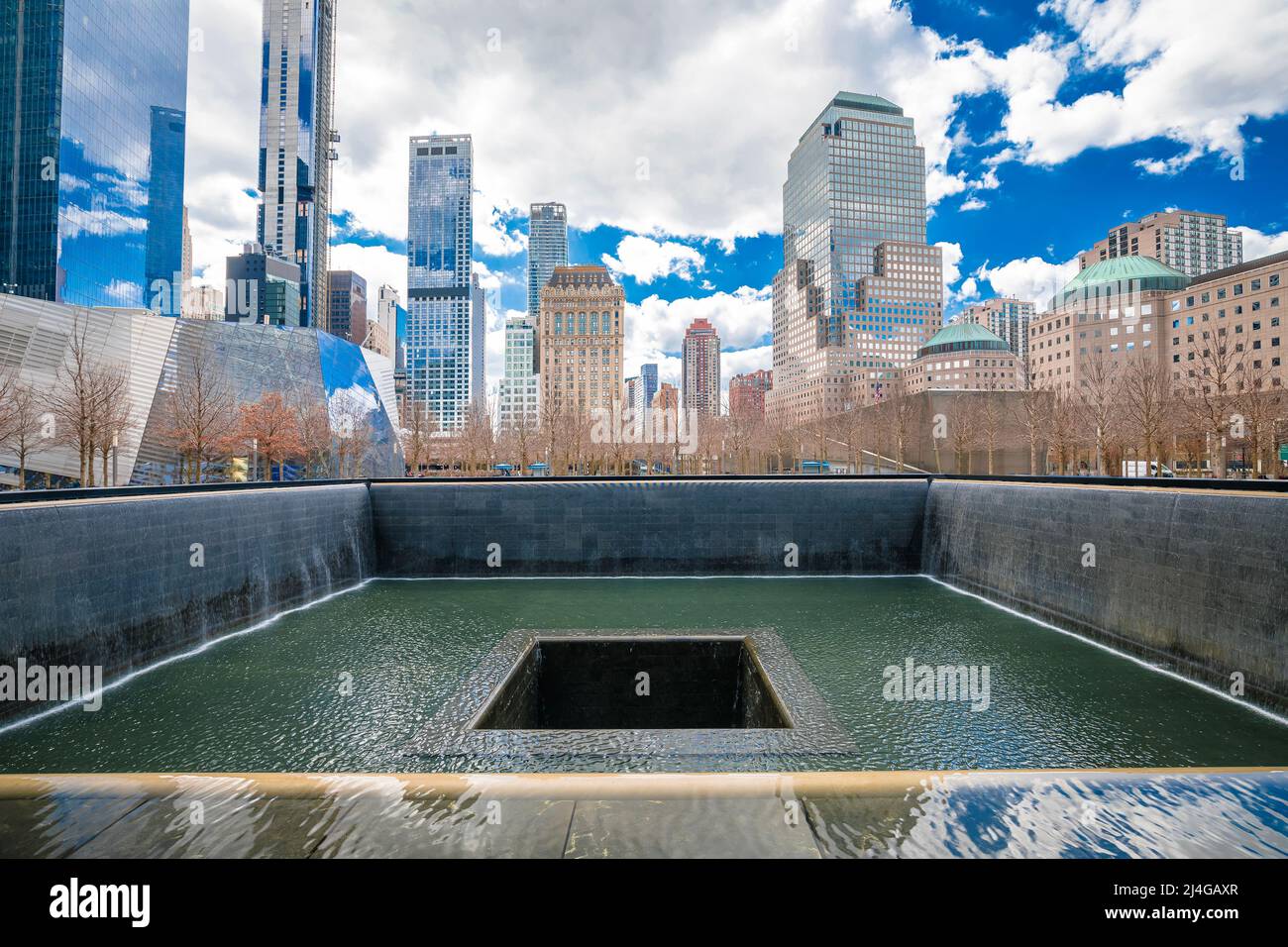 New York City Ground Zero park street view, United states of America ...