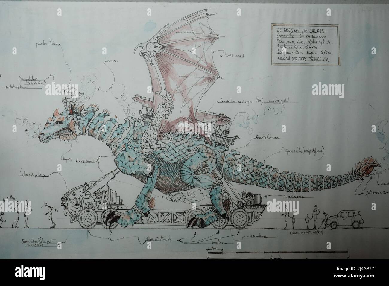 Machine Dragon Drawing