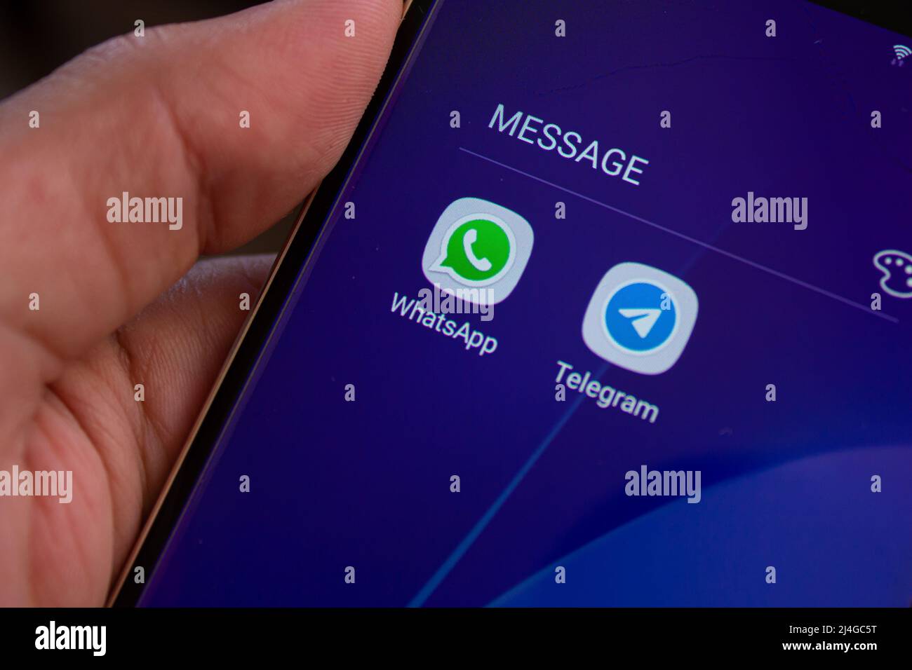 Telegram application hi-res stock photography and images - Alamy