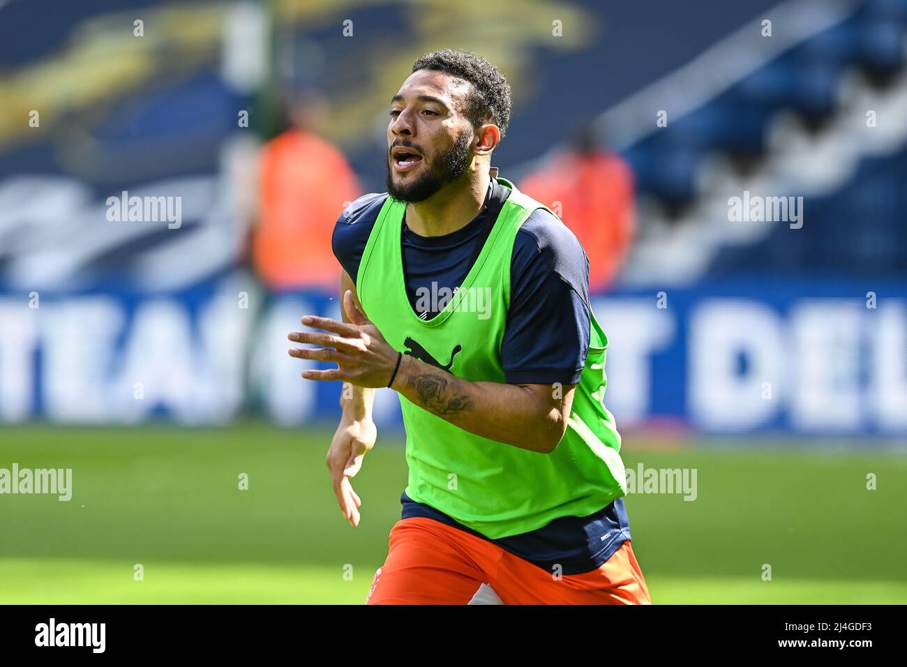 Keshi Anderson #10 of Blackpool during the pre-game warmup Stock Photo ...