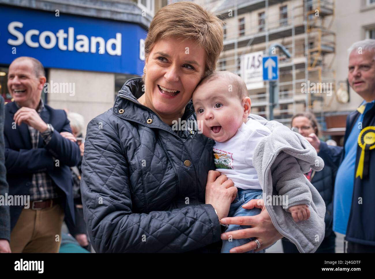 First Minister Nicola Sturgeon meets 6-month-old Winnie Moore in Perth ...