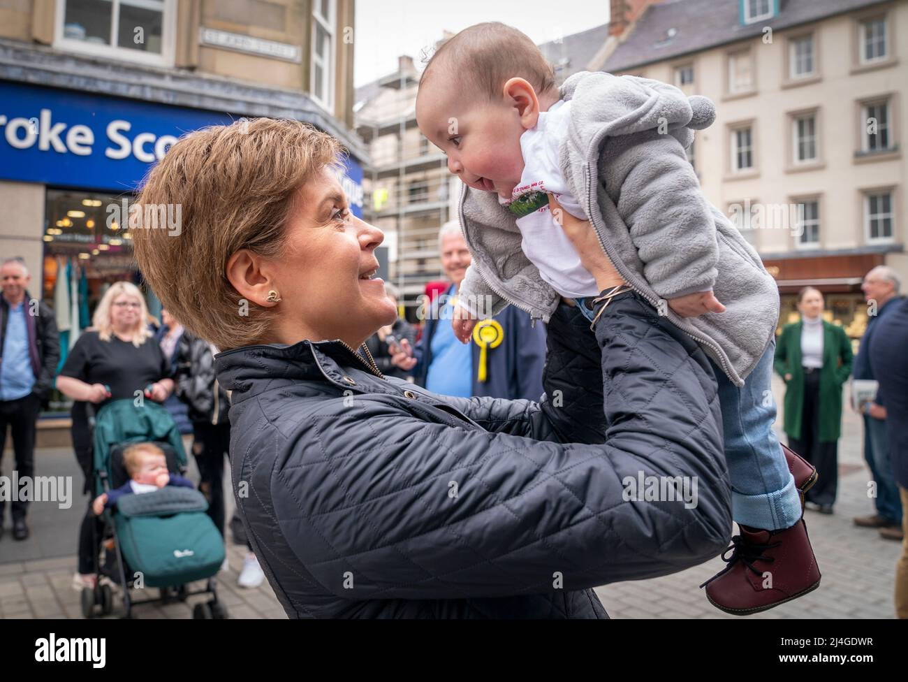 First Minister Nicola Sturgeon meets 6-month-old Winnie Moore in Perth ...