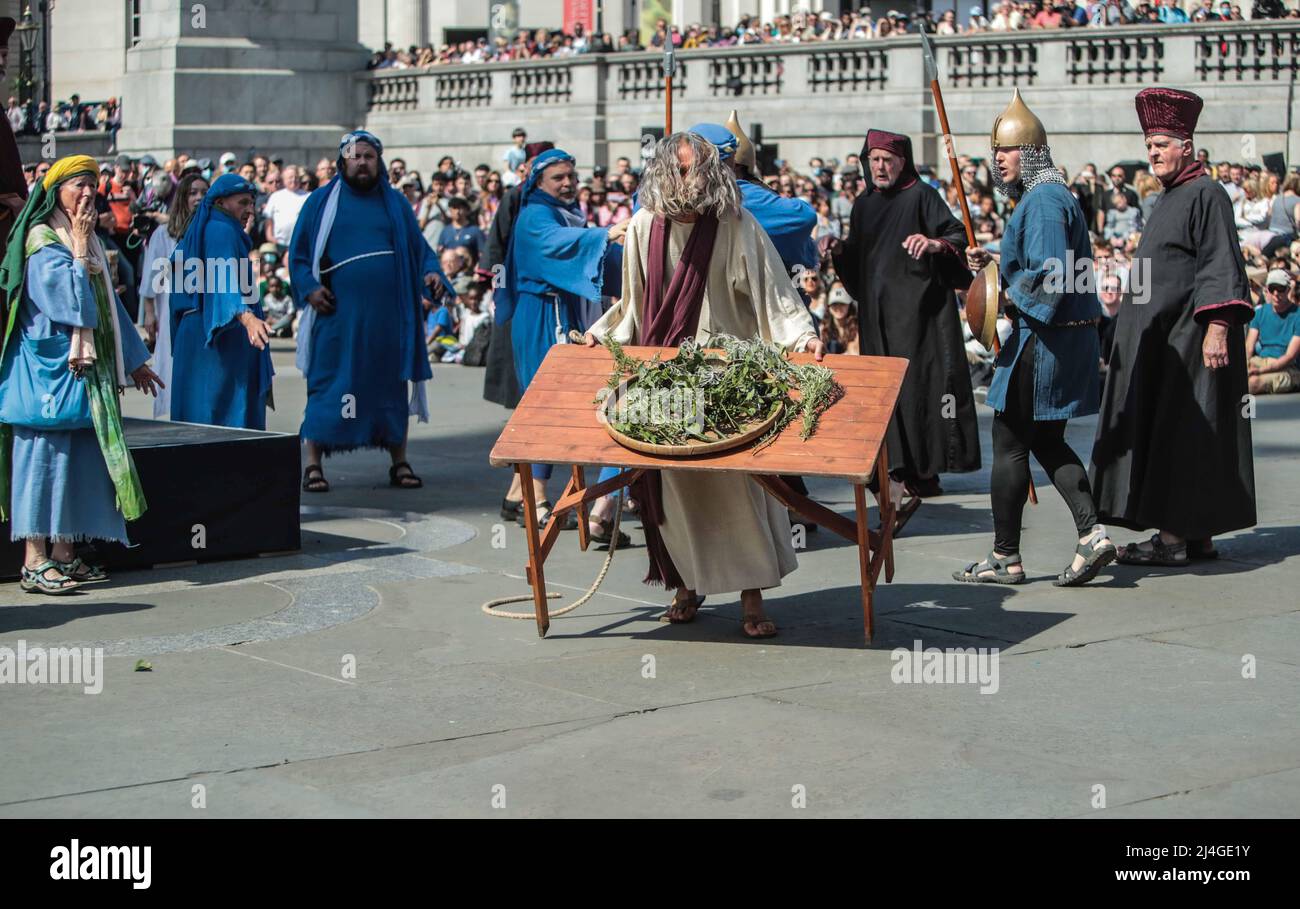 Jesus scattering the merchants at the temple hi-res stock photography ...
