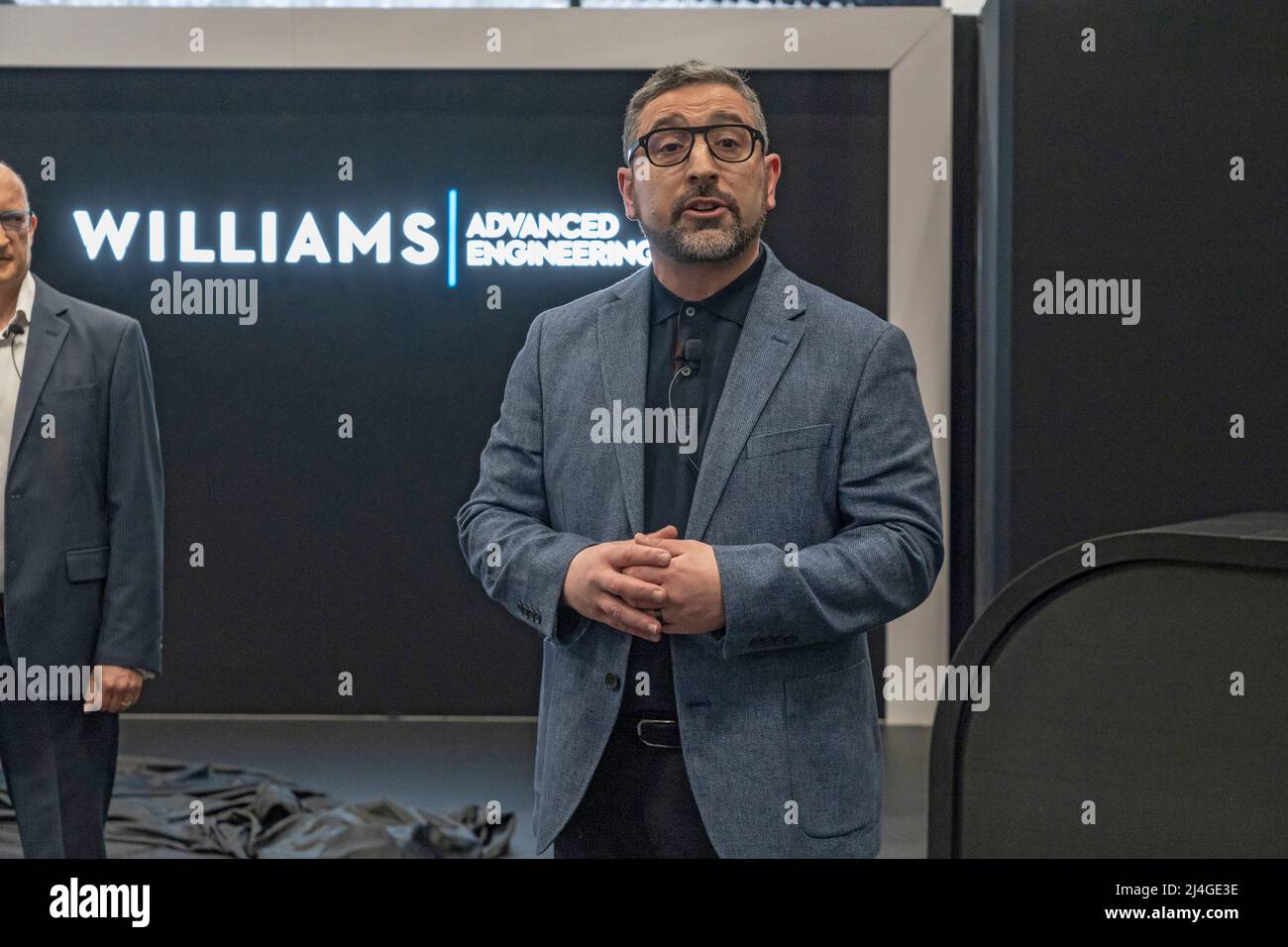 Dyrr Ardash, Head of Strategic Partnerships at Williams Advanced Engineering, speaks at the ...
