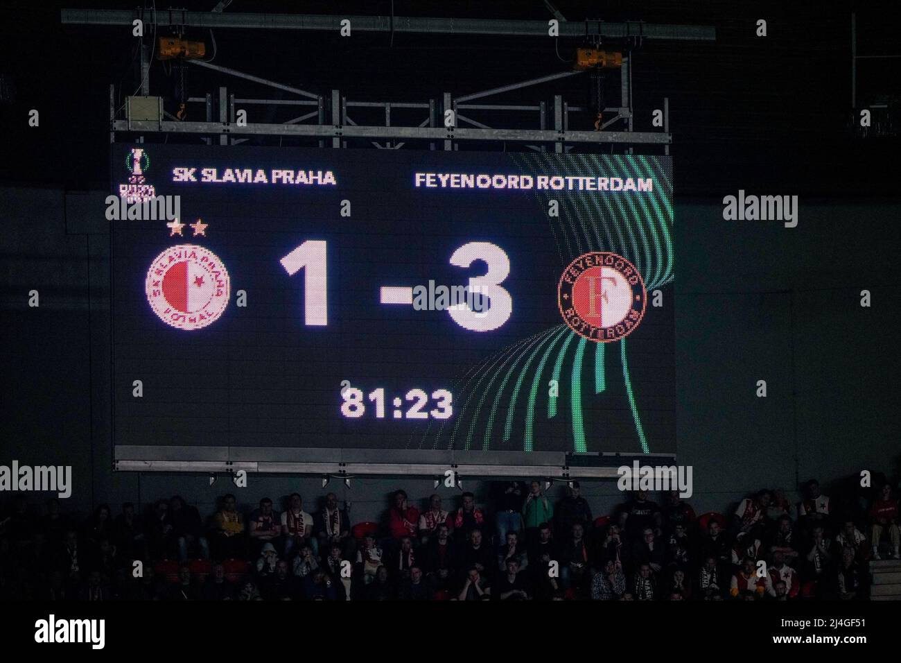 PRAGUE, Tsjechie , 14-04-2022, season 2021 / 2022, quarter final Conference League, Sinobo ...