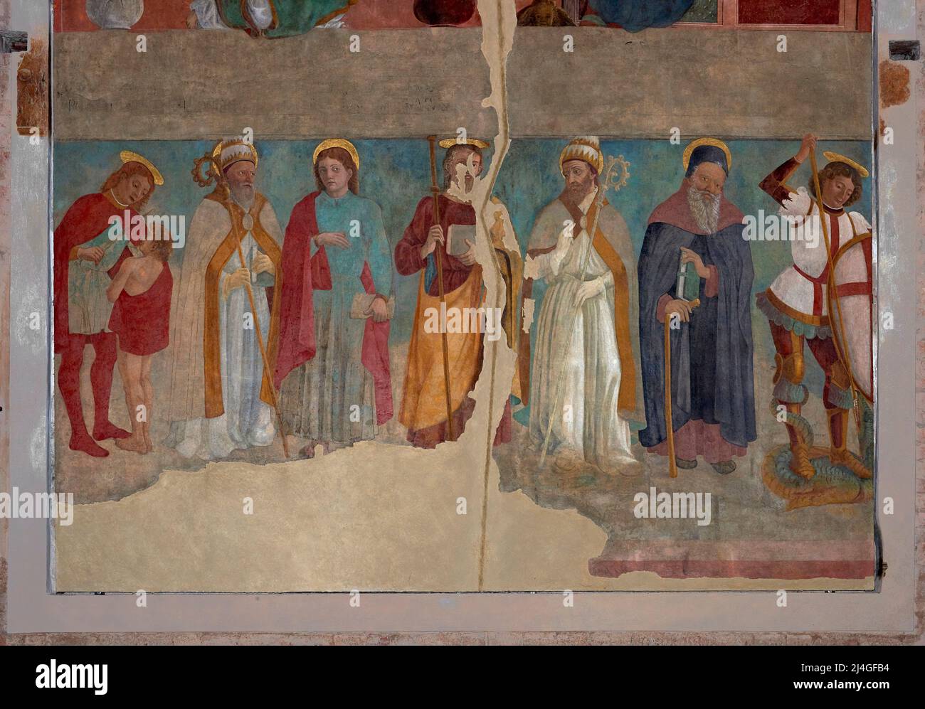 da sinistra : S.Martino,S.Gregorio Magno,S.Giovanni Evangelista,S ...