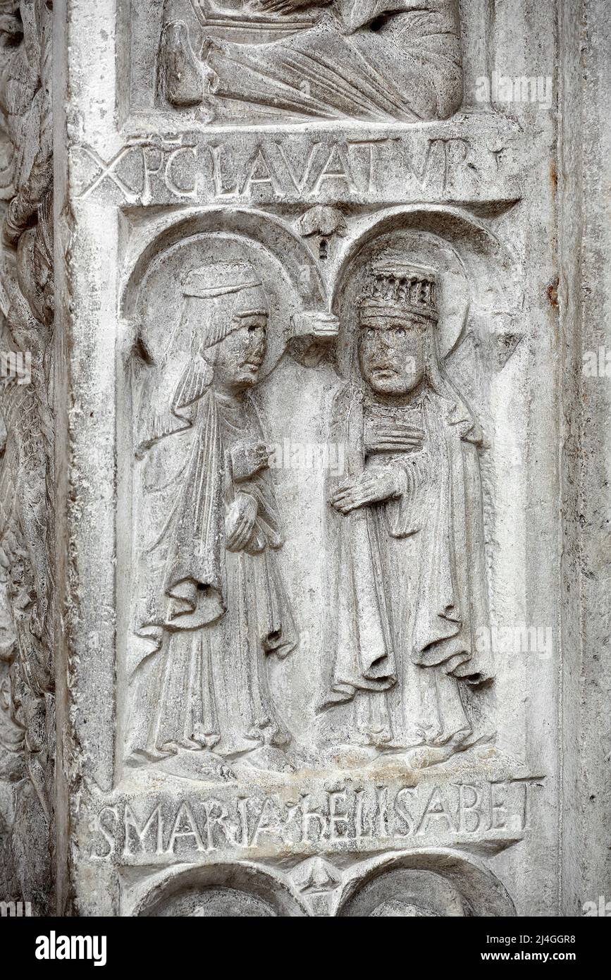 formella dello stipite del portale - Nonantola (Mo) abbazia di S ...