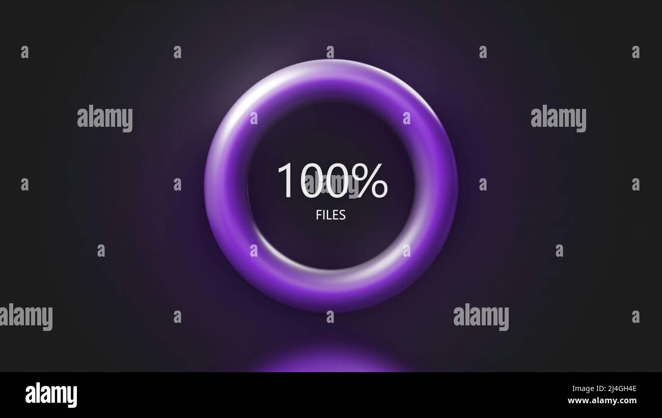 Loading ring with percentages. Motion. Ring with moving colored loading ...