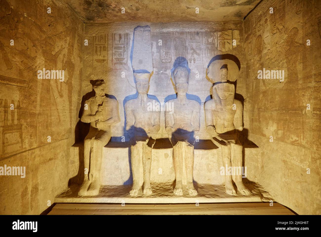 Inside the Great Temple of Ramesses II at Abu Simbel Stock Photo - Alamy