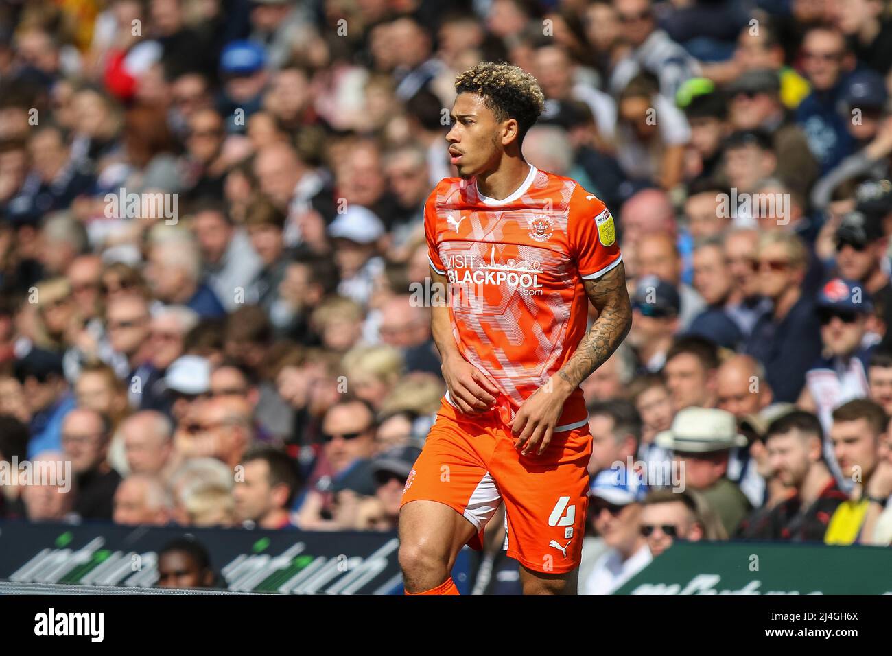 Jordan Lawrence-Gabriel #4 of Blackpool during the game Stock Photo - Alamy