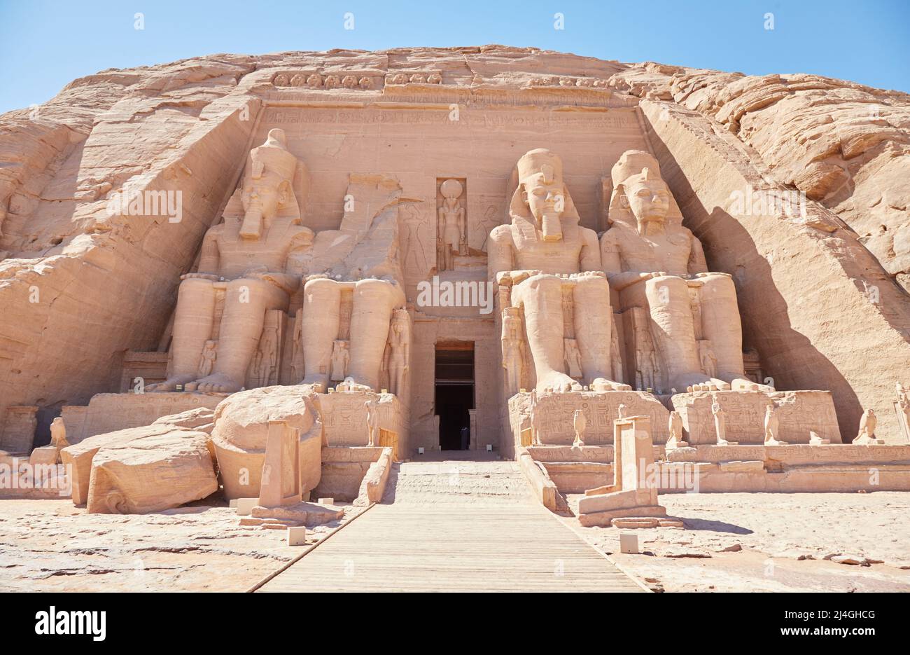 The Colossal Statues of Abu Simbel's Great Temple of Ramesses II Stock ...