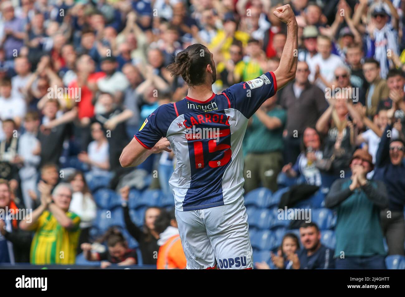 Andy Carroll #15 of West Bromwich Albion celebrates his goal to make it ...
