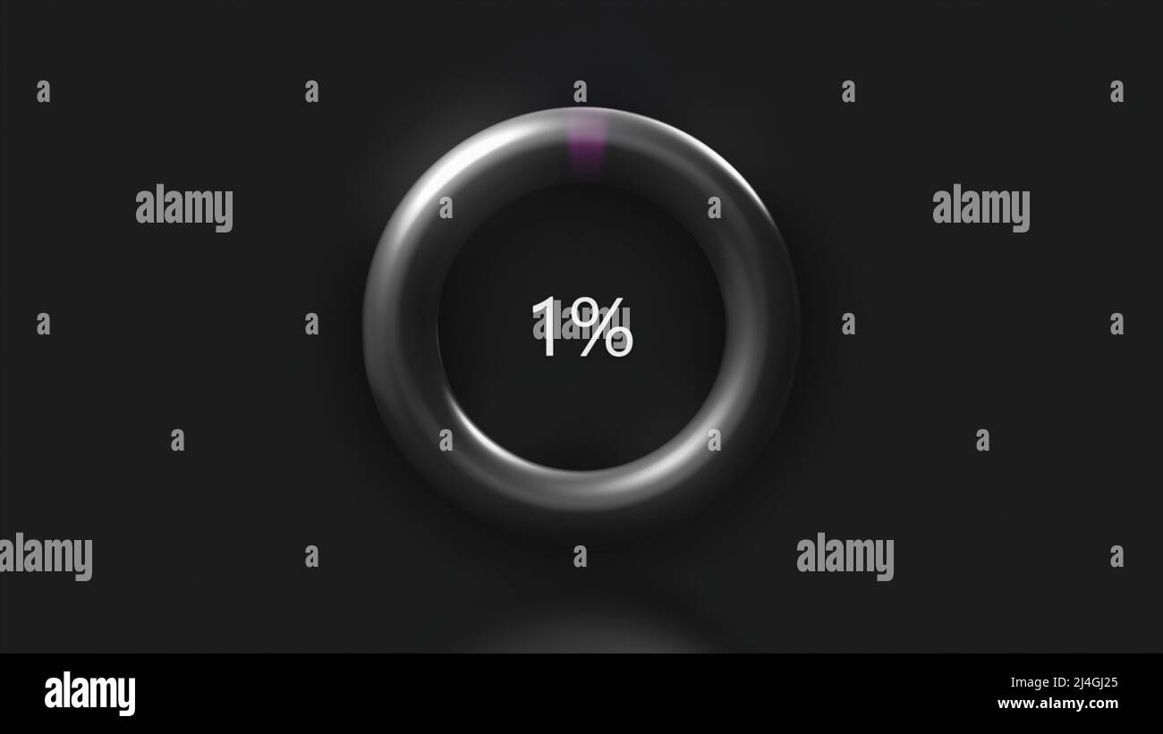 Loading ring with percentages. Motion. Ring with moving colored loading ...