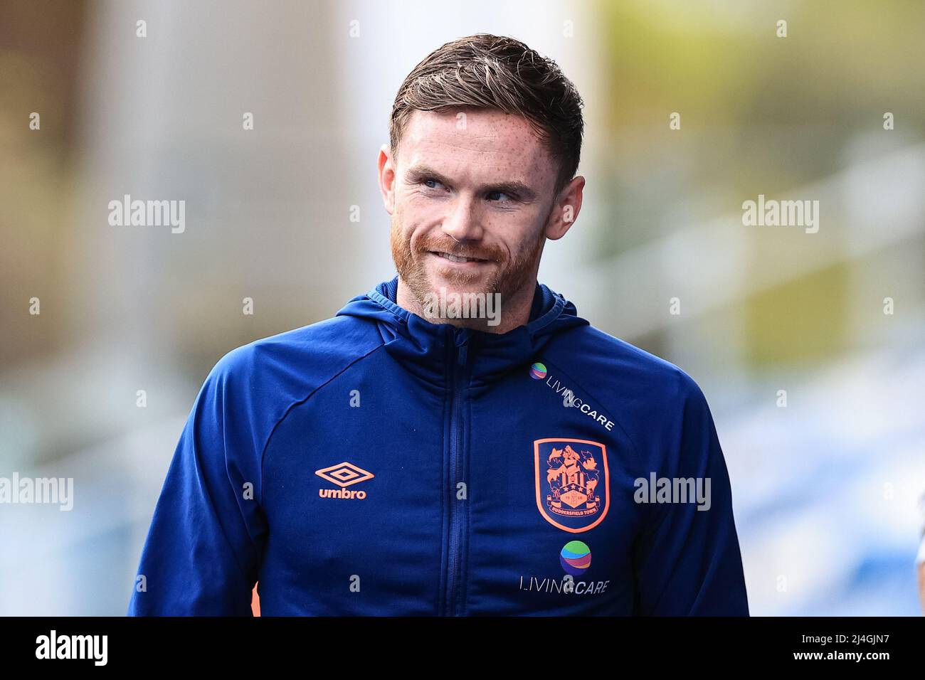 Oliver Turton #20 of Huddersfield Town arrives at The John Smiths ...