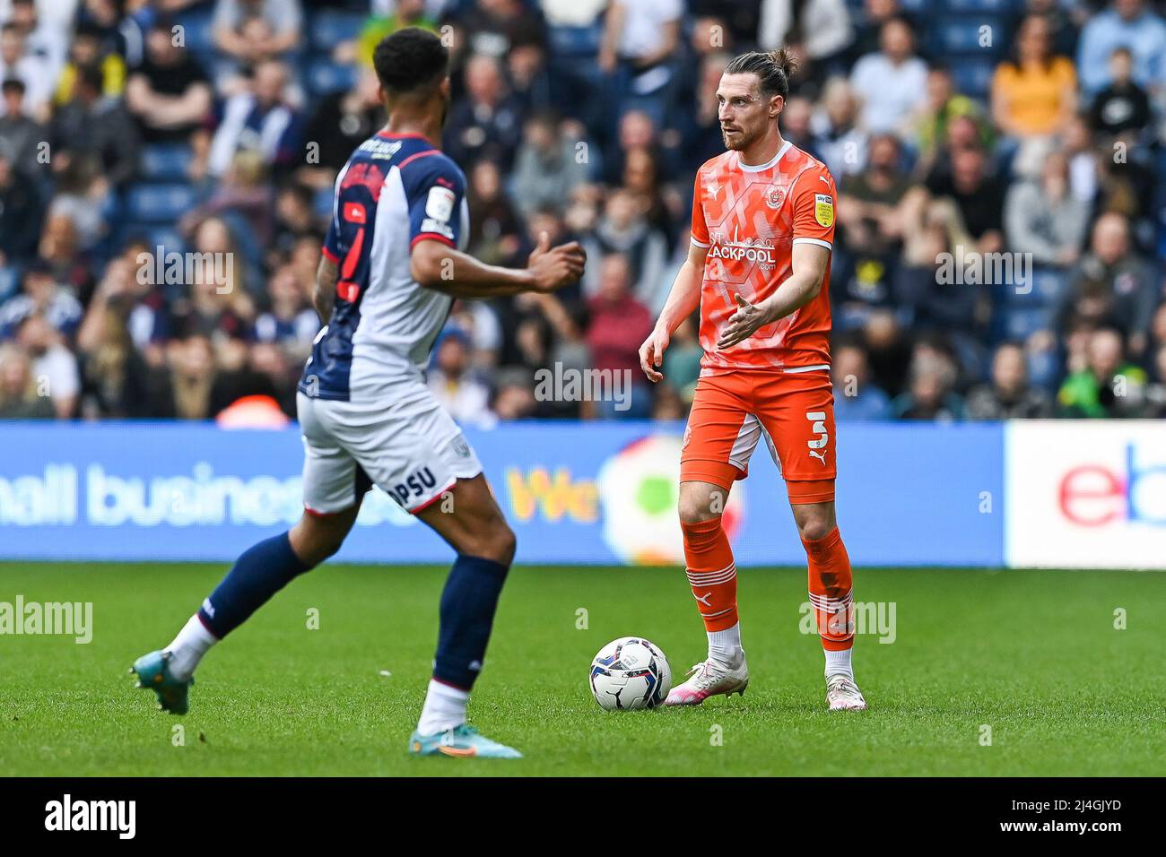 James Husband #3 of Blackpool in action during the game Stock Photo - Alamy