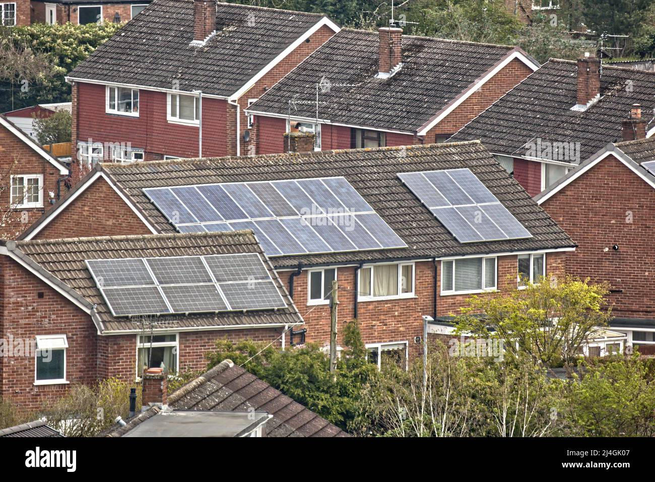 Solar Panel Photo-Voltaic domestic power generation Stock Photo - Alamy