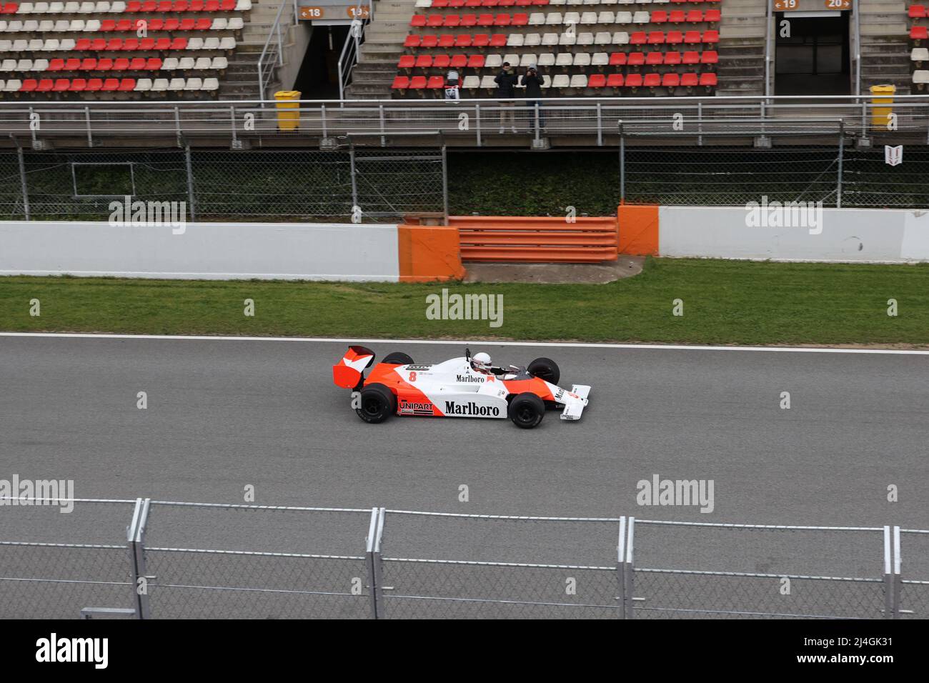 1983 McLaren MP4/1B Formula 1 car taking part in Masters Racing Legends ...