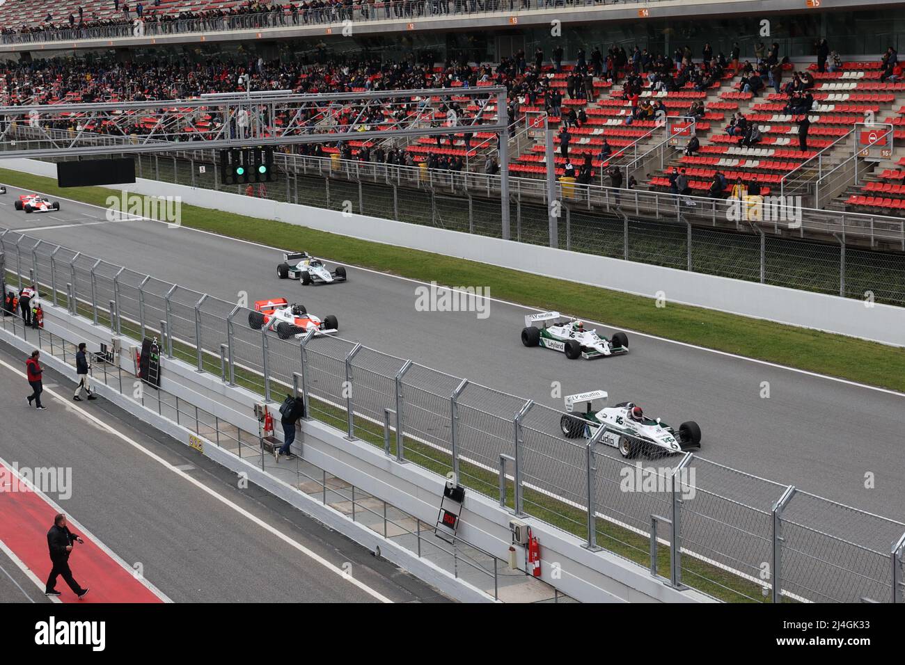 Formula 1 cars taking part in Masters Racing Legends race at Circuit de ...