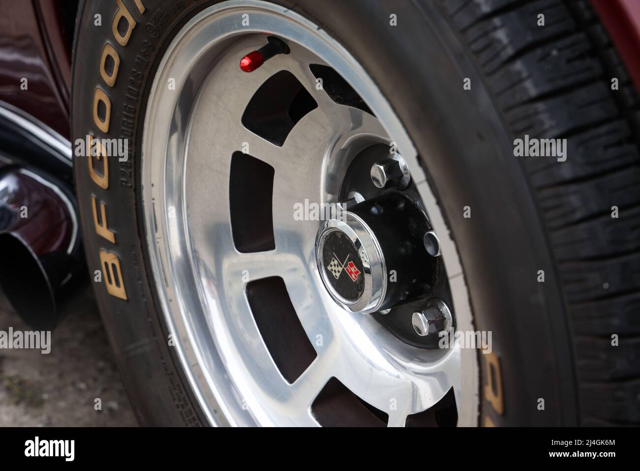 1981 Corvette Stingray C3 alloy wheel close up Stock Photo - Alamy