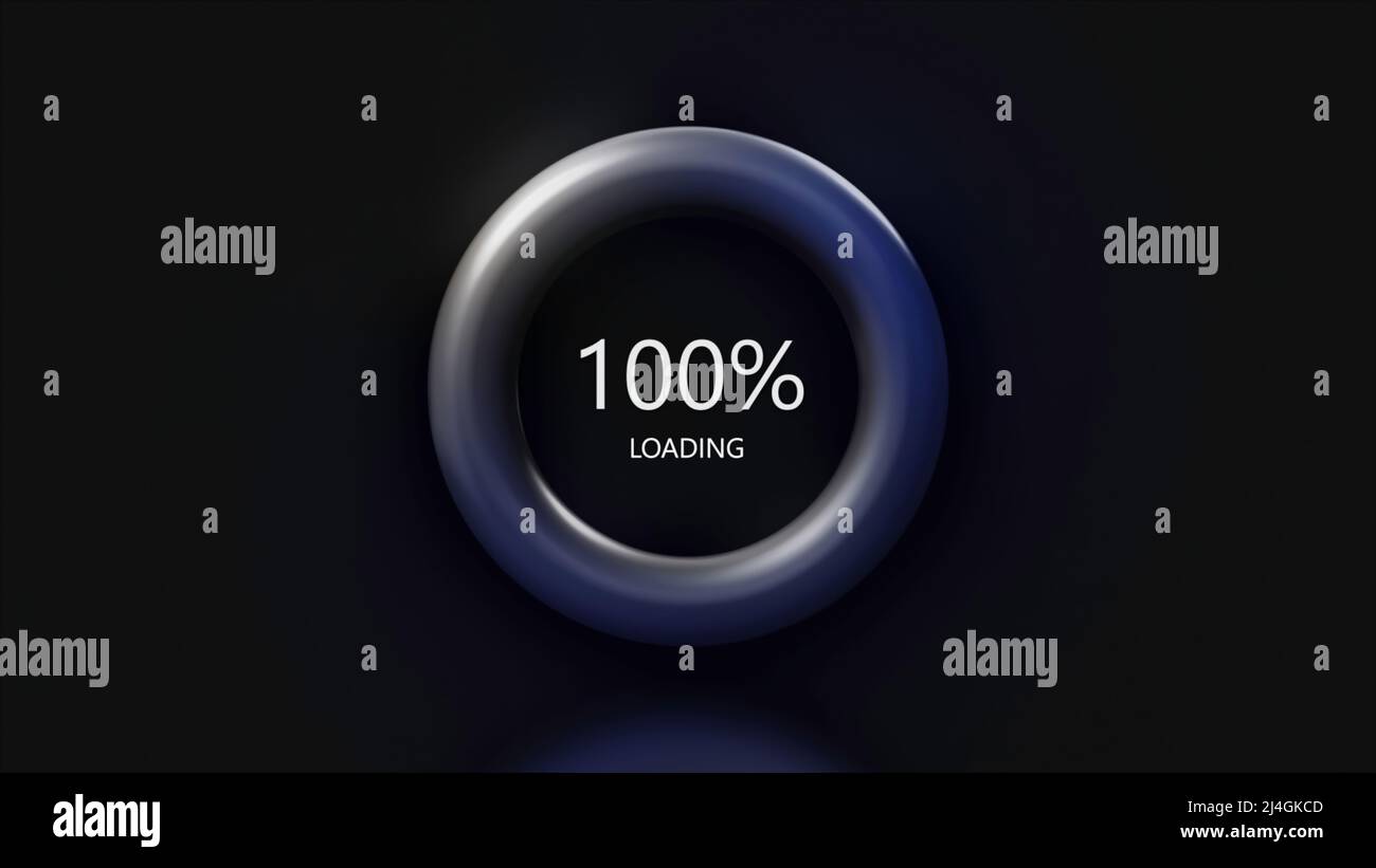 Gray background. Motion. The loading ring runs from start to finish at ...
