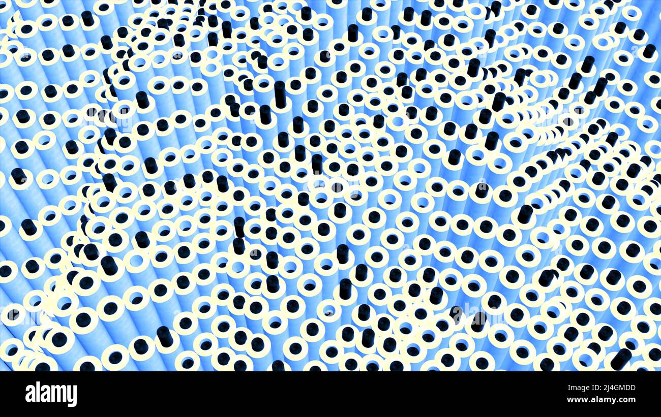 Animation with rising columns. Motion. Beautiful hypnotic columns move ...