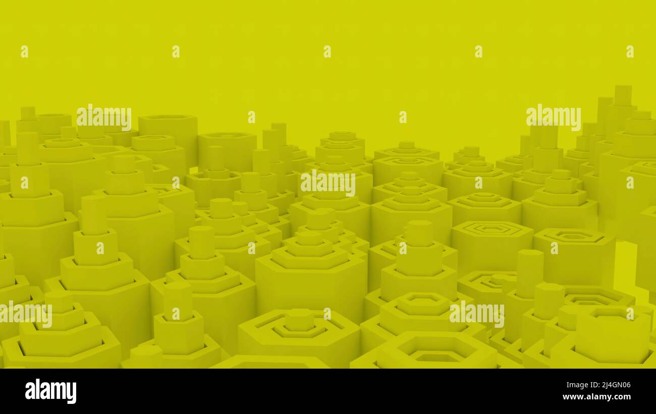 Animation of moving cylinders of different size in a wave monochrome ...