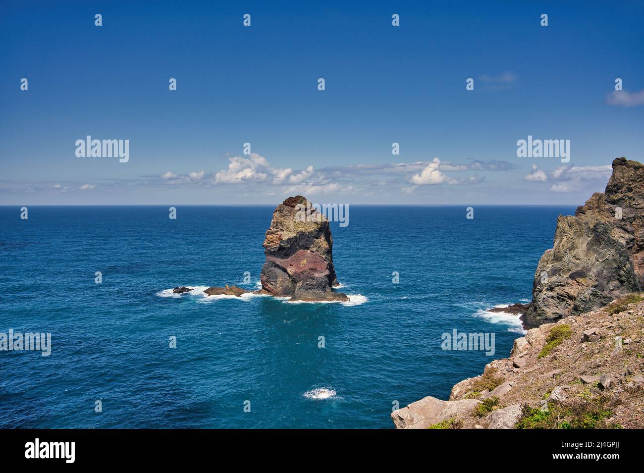 Ponta de Sao Lourenco, Madeira,Portugal. Beautiful scenic mountain view ...