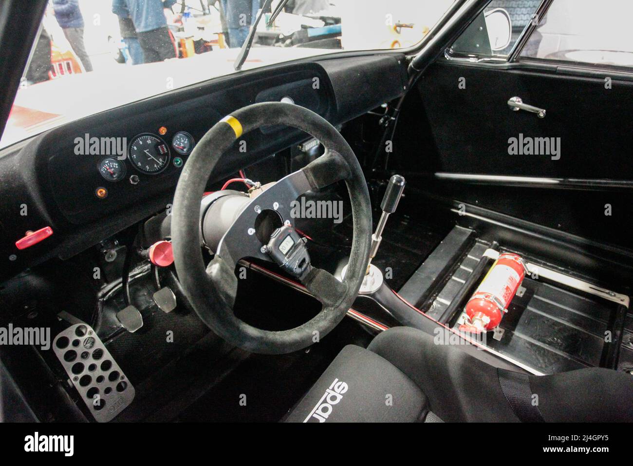 Interior of car prepared for Masters Historic Racing at Circuit of ...