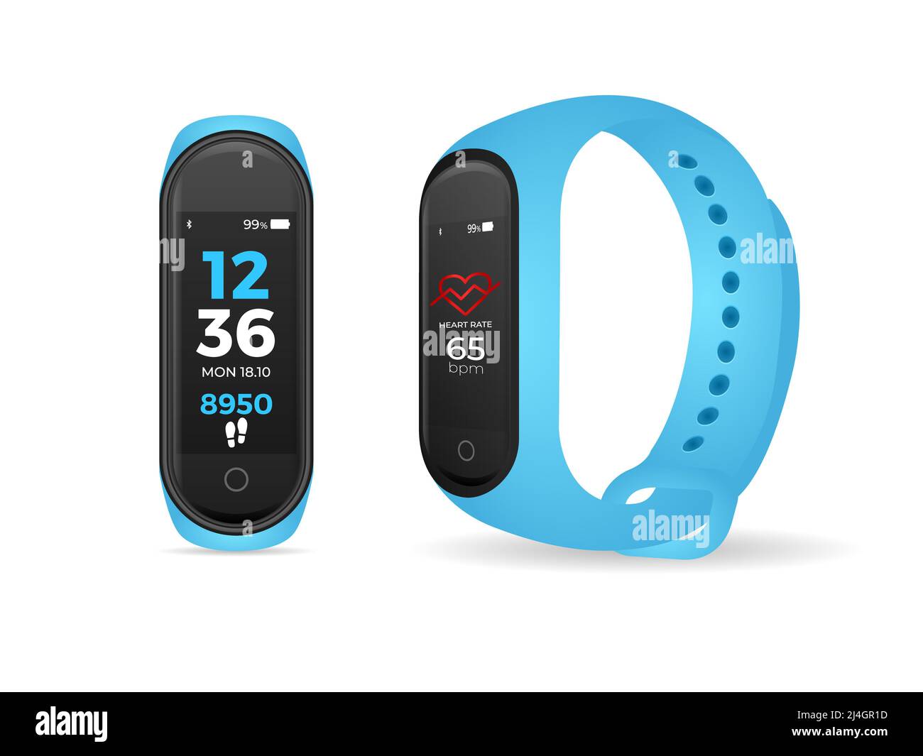 Smart band on a white background. Vector illustration Stock Photo - Alamy