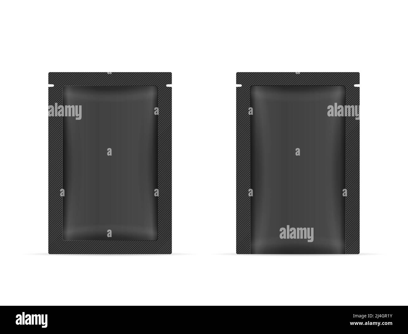 Sachet set on a white background. Vector illustration Stock Photo - Alamy