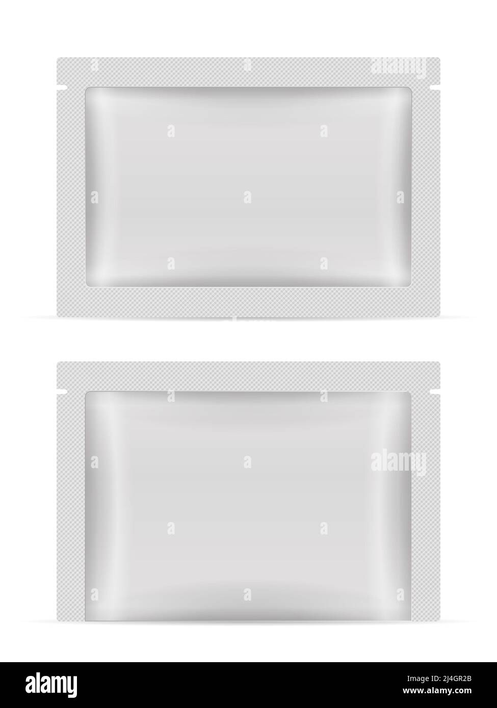 Sachet set on a white background. Vector illustration Stock Photo - Alamy