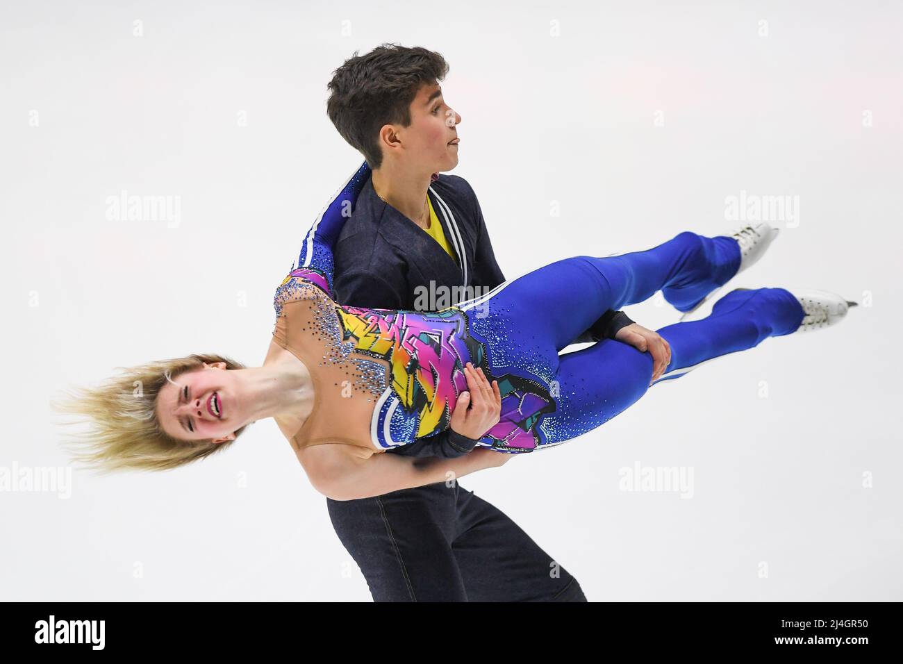 Tallinn, Estonia. 15th Apr 2022. Elizabeth TKACHENKO & Alexei KILIAKOV ...