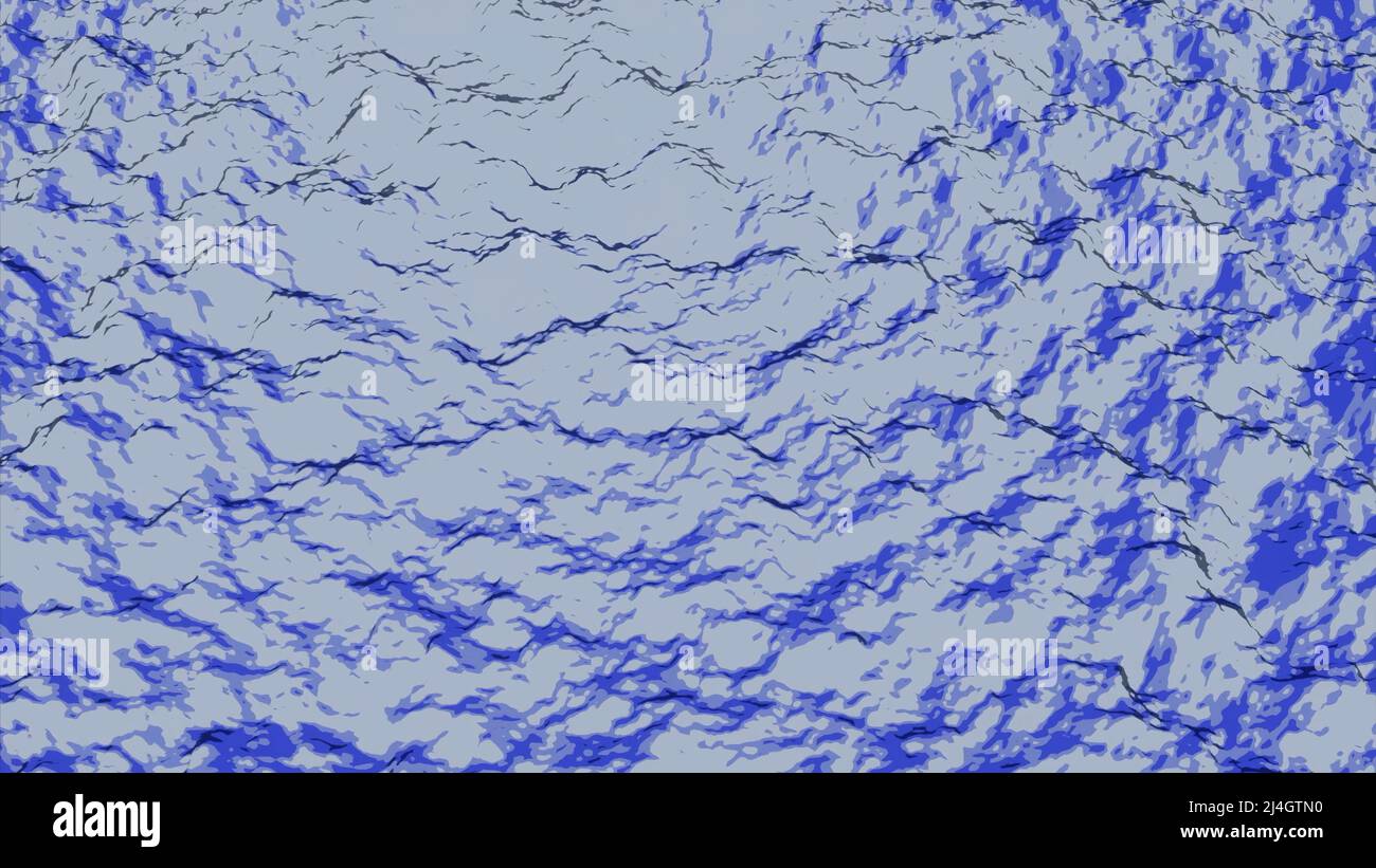 Blue water waves surface, beautiful background with unrealistic ripples ...