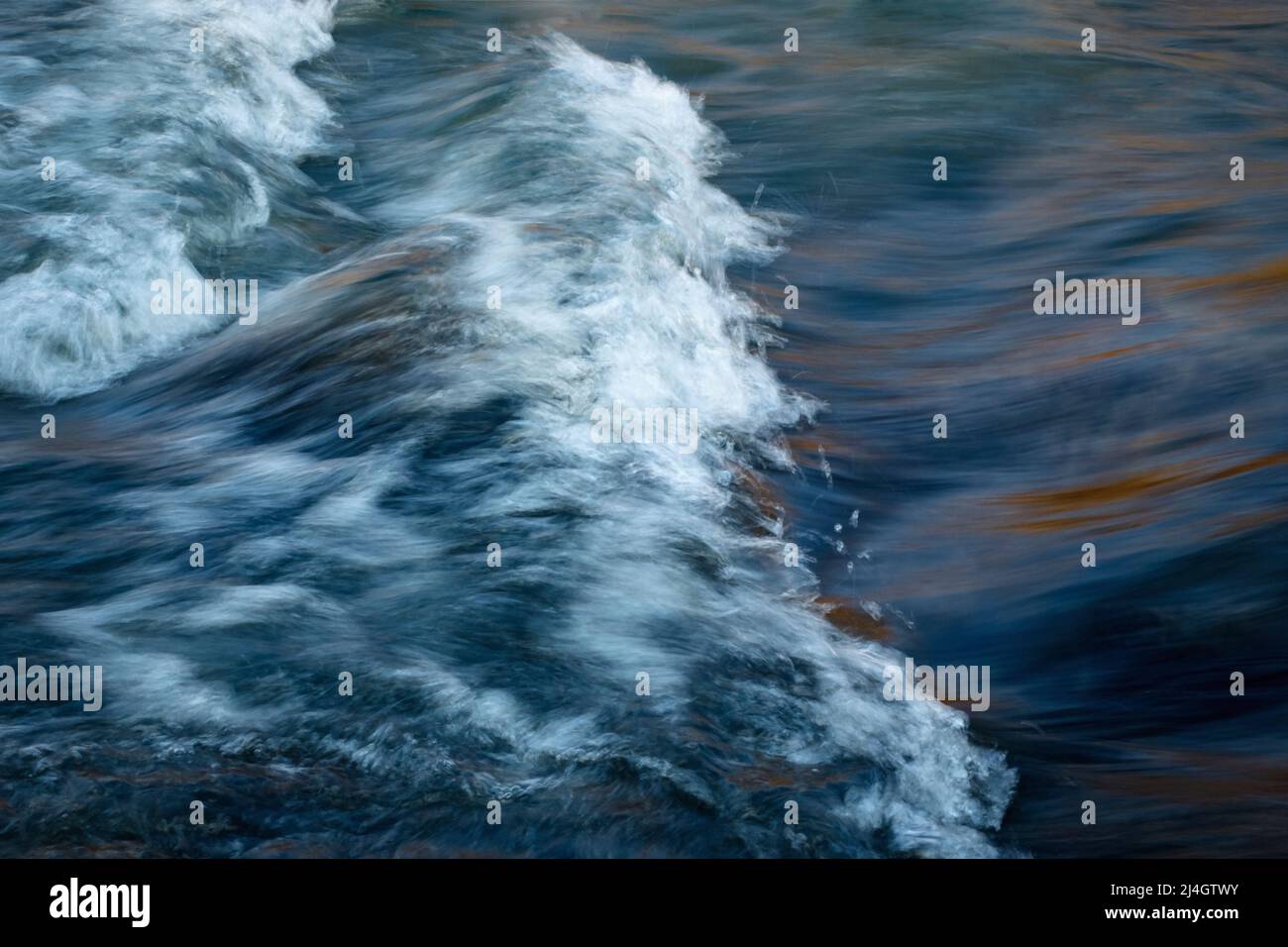 nature background or texture Cool ripple on a small river Stock Photo ...