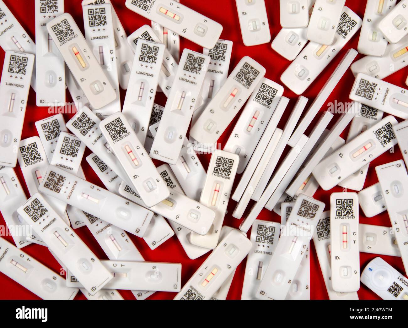 Used Covid-19 Lateral Flow Tests - SARS-CoV-2 Antigen Rapid Tests. Some ...