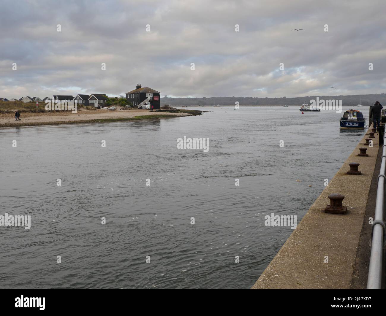 The Run, Entrance to Christchurch Harbour between Mudeford Quay and ...